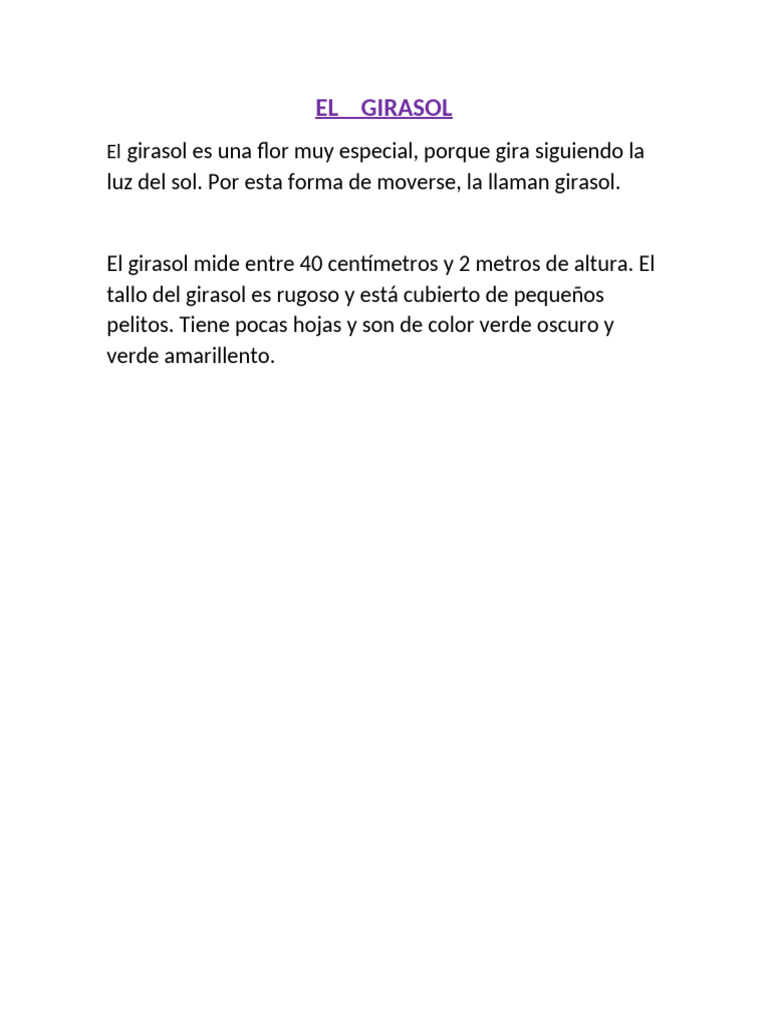 El Girasol Pdf