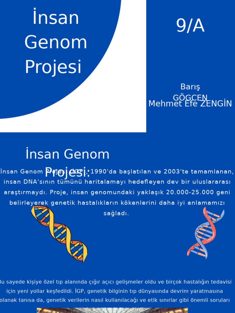 İnsan Genom Projesi Sunumu | PDF