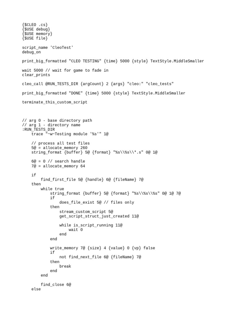 .Cleo Tests Runner | PDF .Cleo Tests Runner | PDF