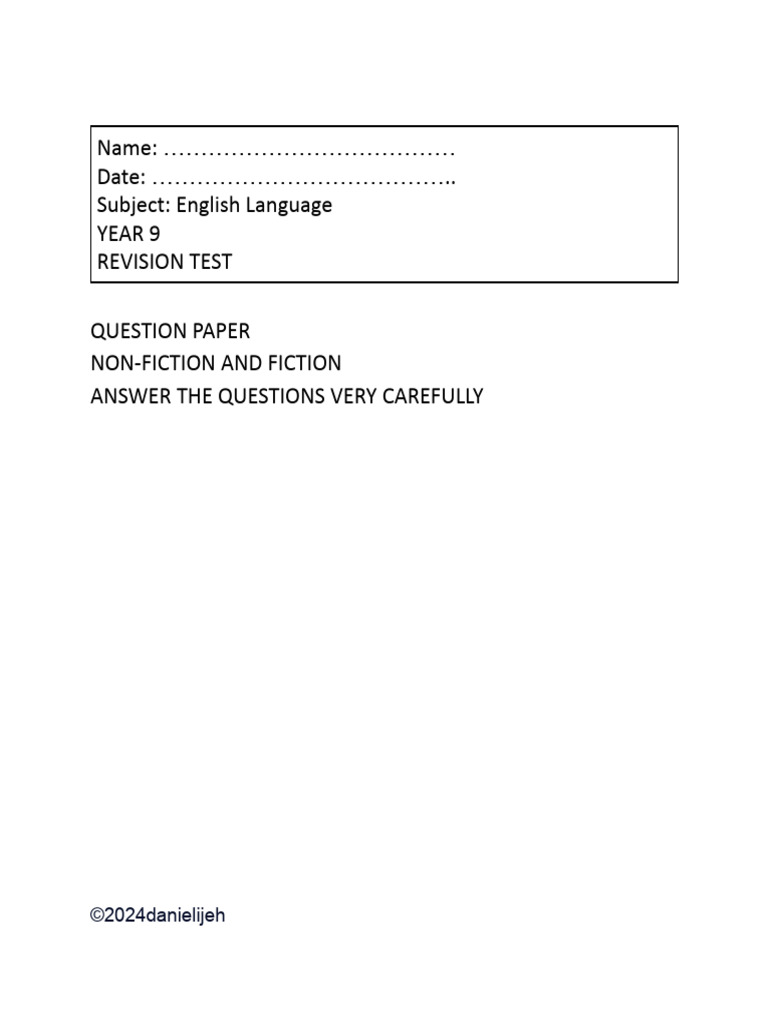 Question Paper | PDF