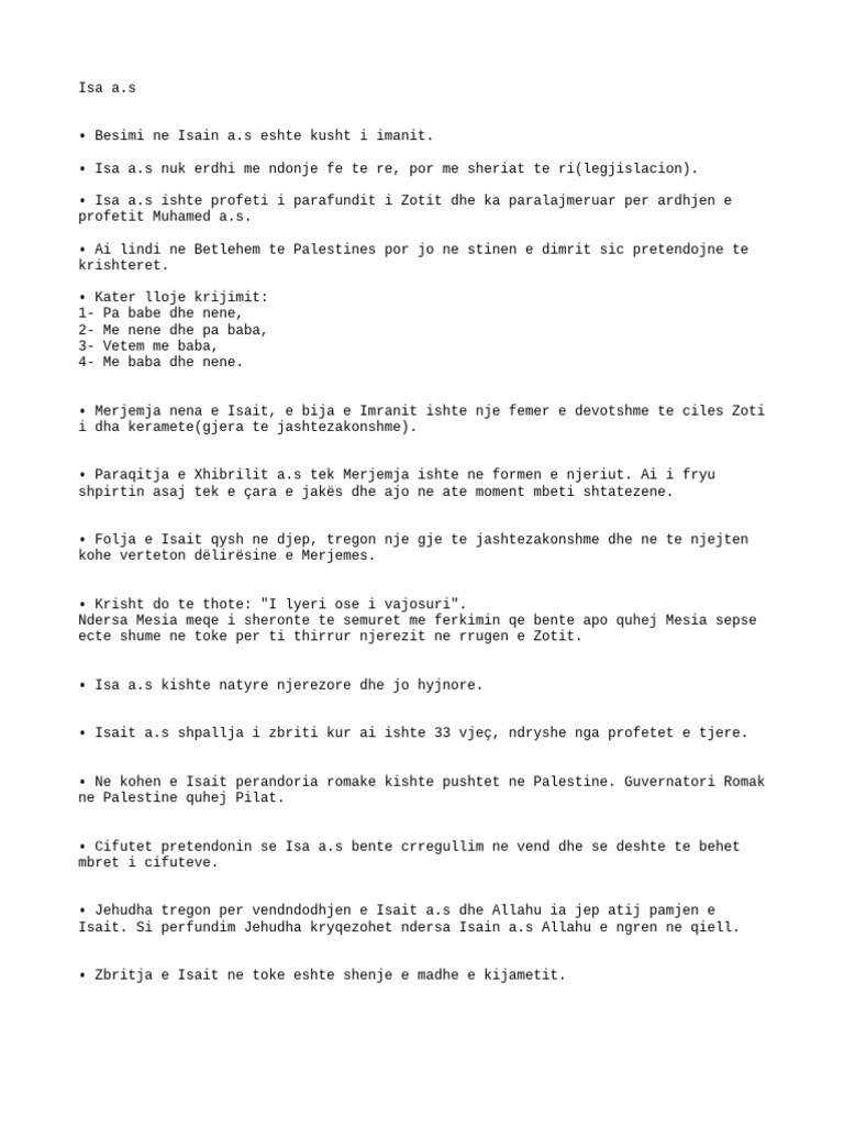 Isa a.s | PDF