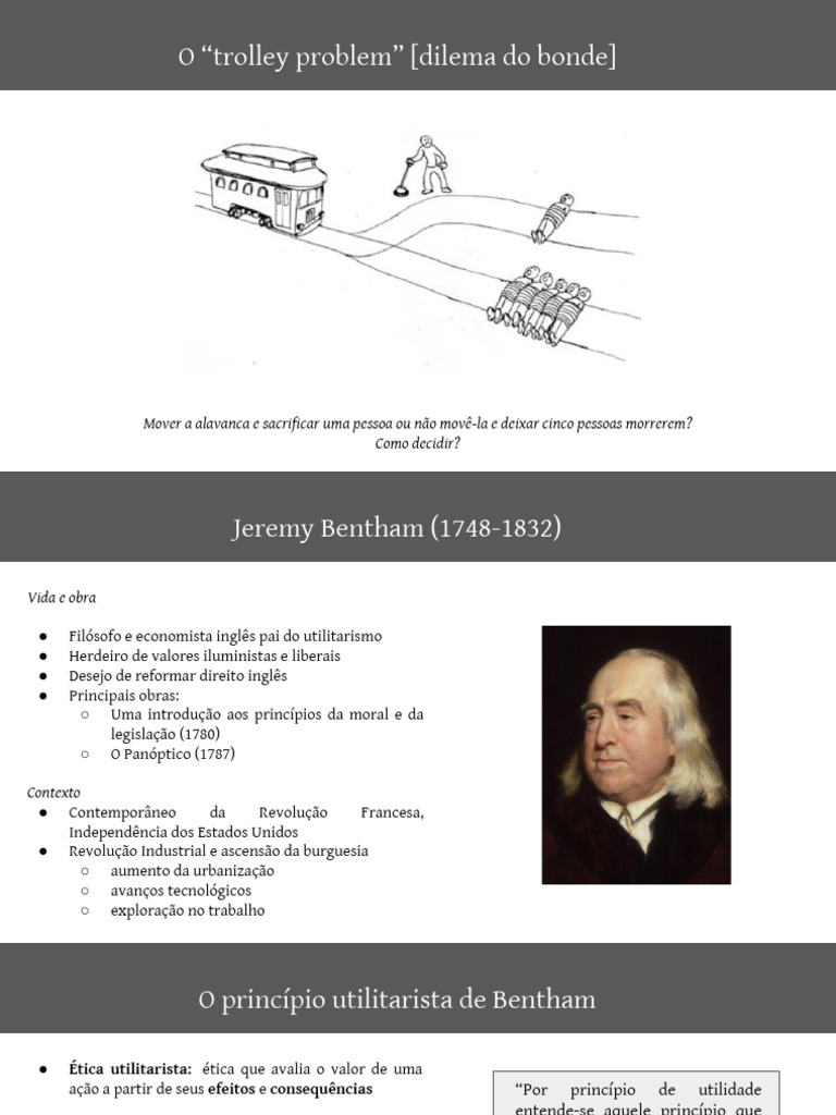 2024 - EM3 - Aula 30 - O Utilitarismo de Bentham e Mill - Cópia | PDF