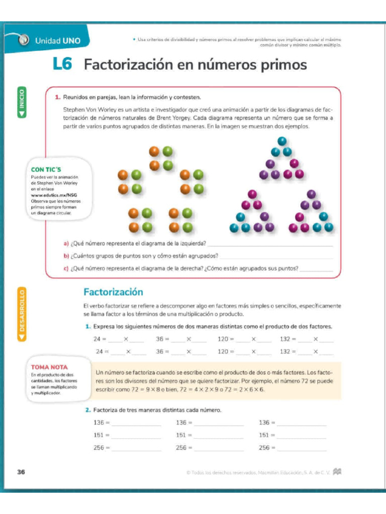 Números Primos | PDF | Factorización | Matemáticas recreativas