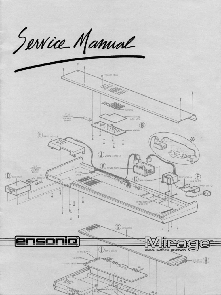 Ensoniq Mirage Service Manual | PDF