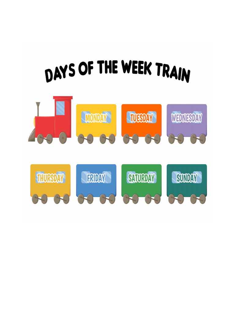 Days of The Week Train Printable - 344608.jpg | PDF