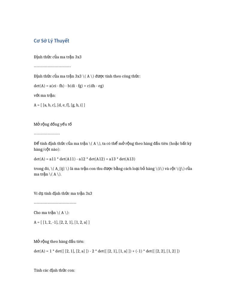 Co So Ly Thuyet | PDF