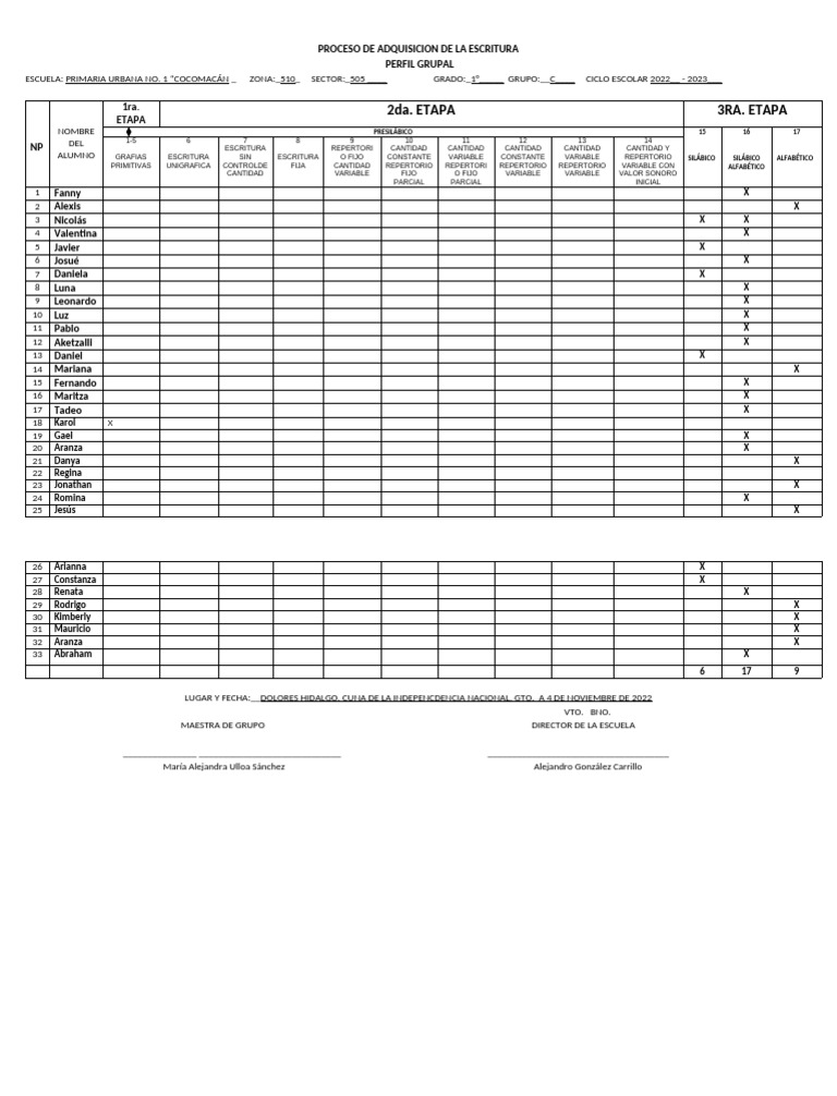 Formato Evaluación Lectoescritura | PDF