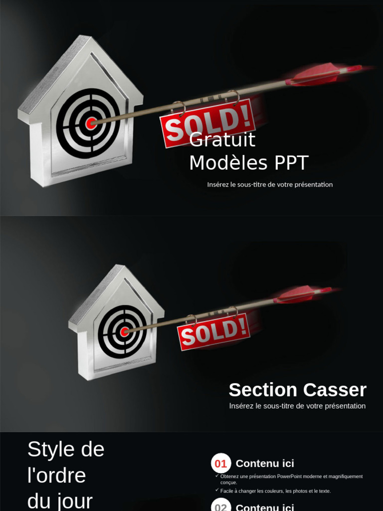 Modèles PowerPoint de Cible Immobilière | PDF