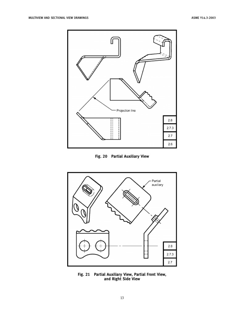 Vdocuments - MX Asme Y143 2003vistas y Cortespdf 5 | PDF