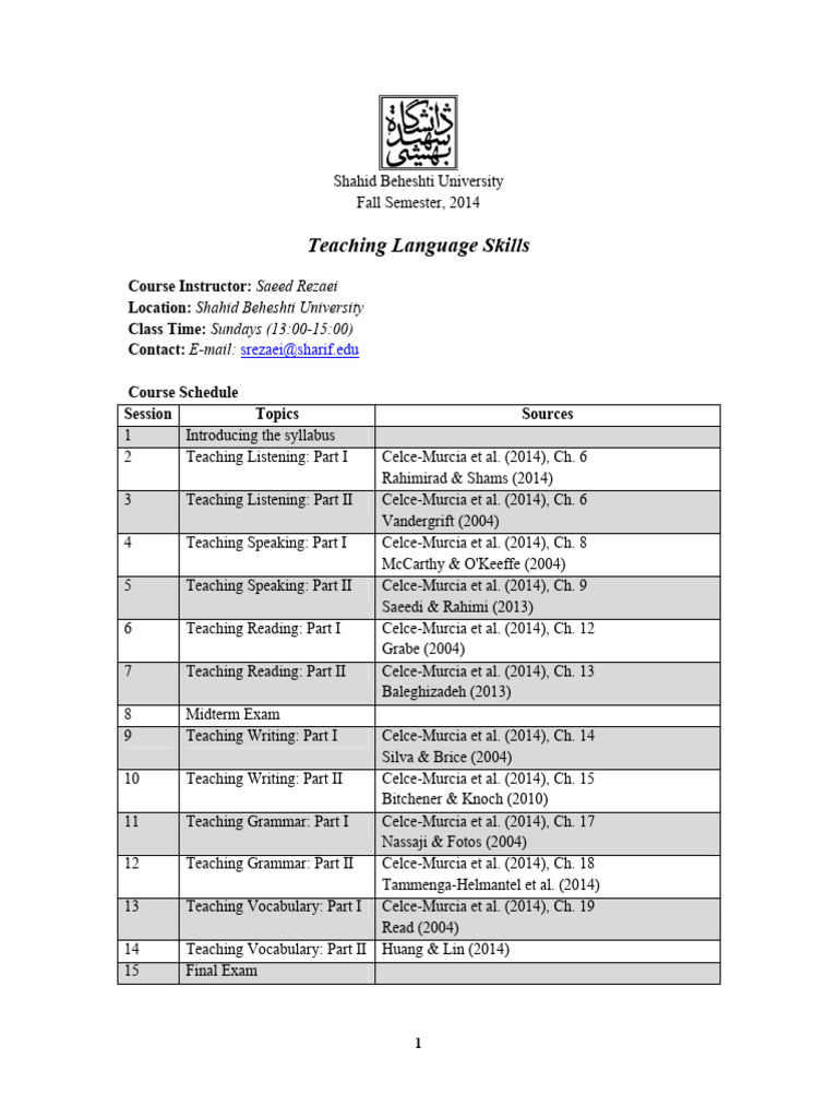 Teaching Language Skills | PDF