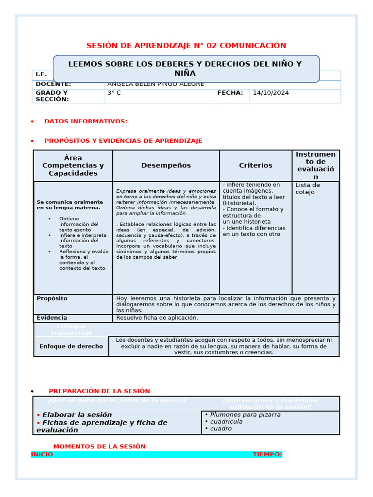 3° Ses Mate 1 | PDF | Aprendizaje