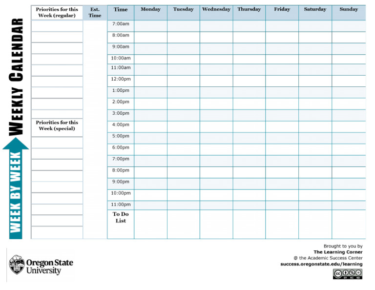 Weekly Calendar | PDF