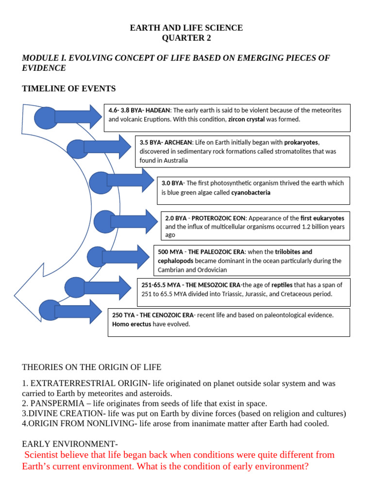 Evolution of Life on Earth: Key Concepts | PDF | Vertebrates | Young Adult