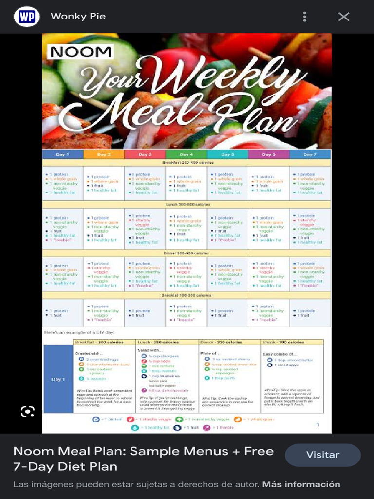 Menu Noom - Buscar Con Google | PDF