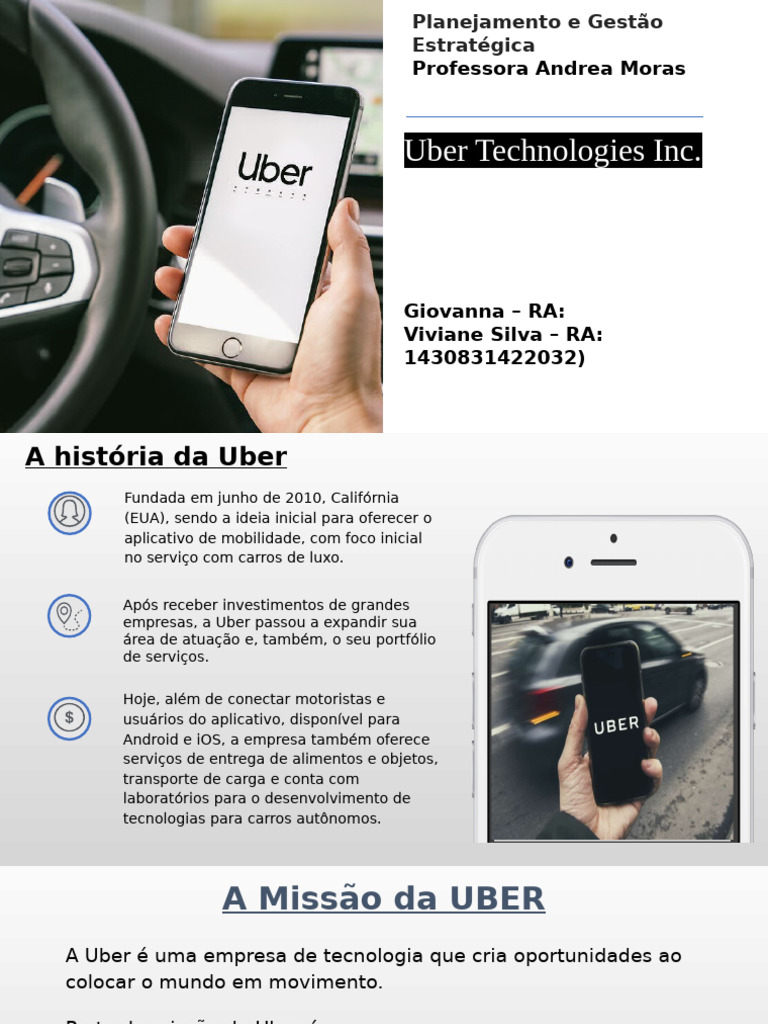 Uber Presentation Final PPTX | PDF
