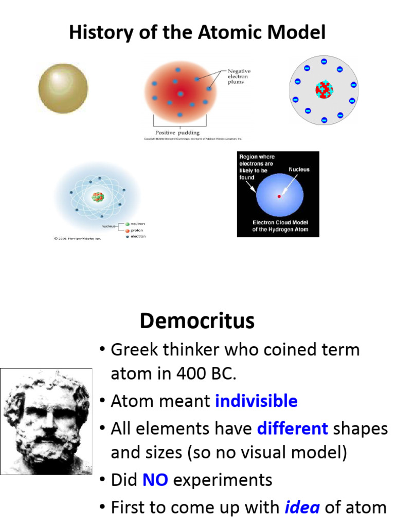 History of The Atomic Model | PDF