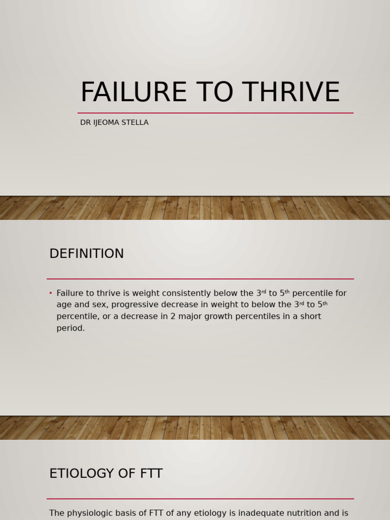 Failure To Thrive | PDF
