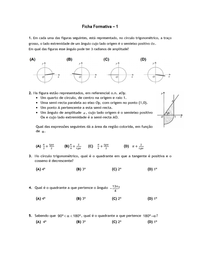 Ficha Formativa 2 | PDF