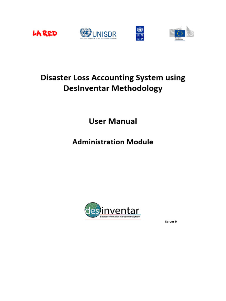 DesInventar UserManual Administration Module EN | PDF