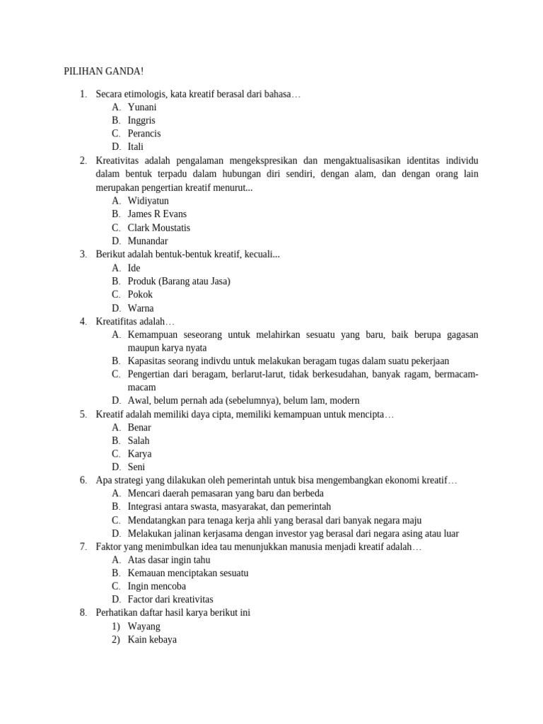 Dasar Dasar Kreativitas X Dkv Pdf