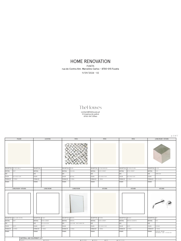 P001 - V2 - Material List | PDF