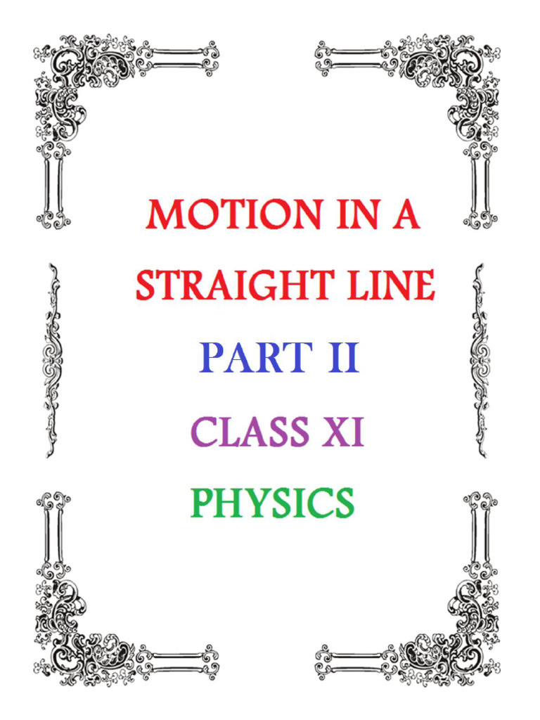 Motion in Straight Line. Part 2docx | PDF