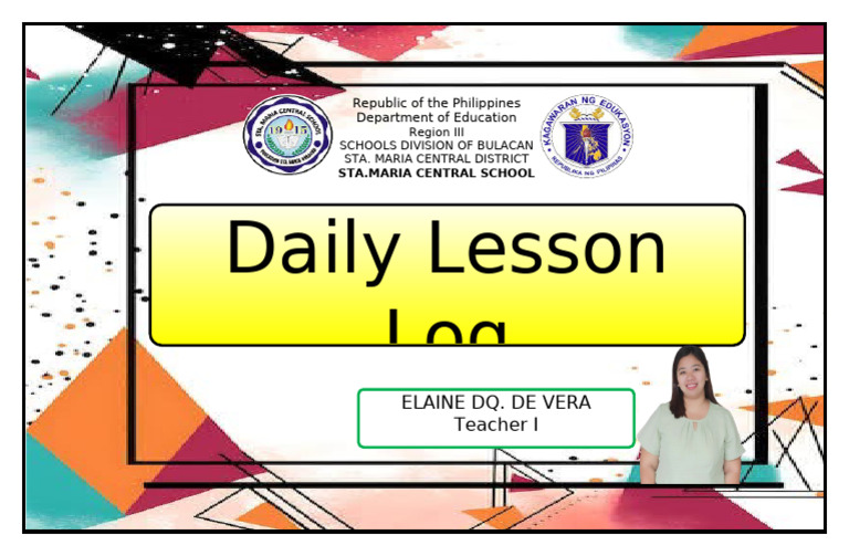 Daily lesson log cover | PDF