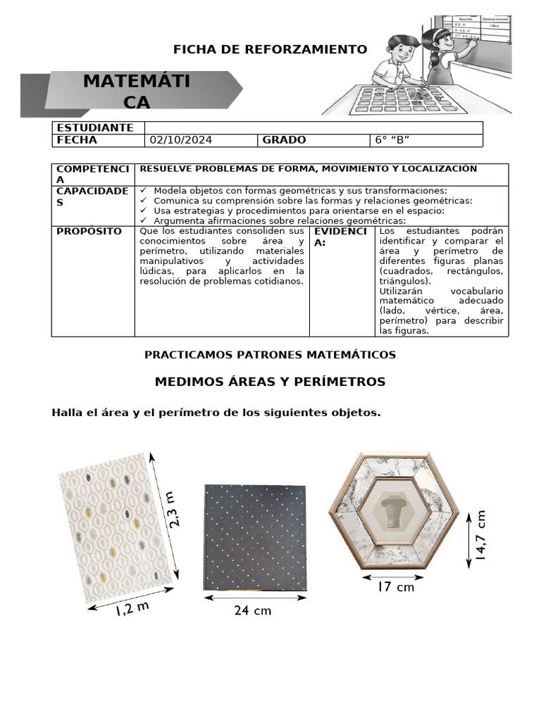 Reforzamiento-Medimos Áreas y Perímetros | PDF