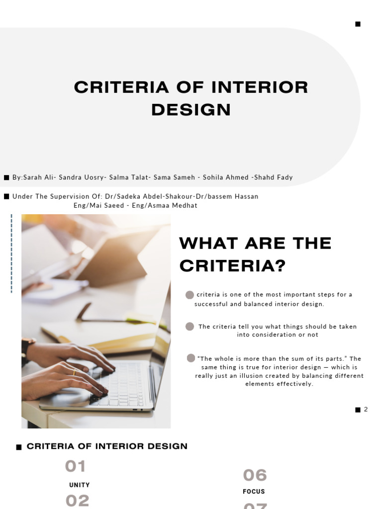 Criteria of Interior Design | PDF
