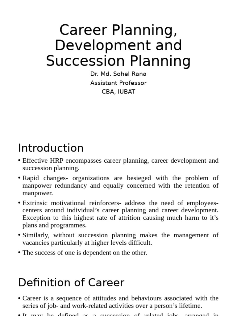 Career Planning, Development and Succession Plan 03.05.2024 | PDF