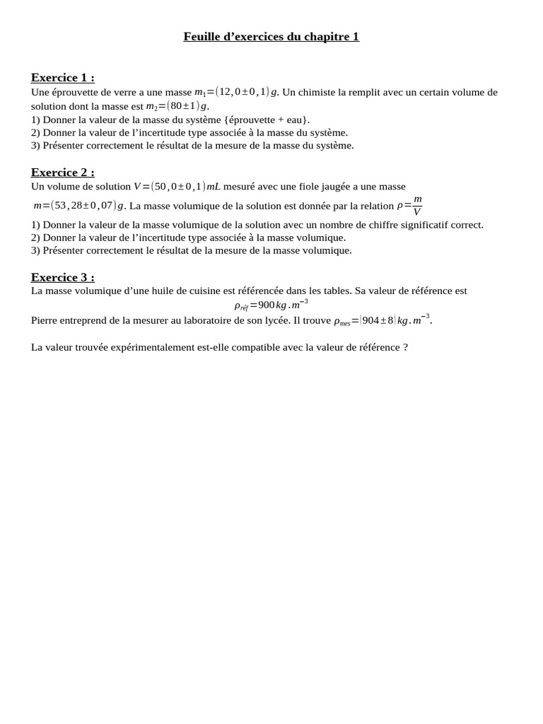 Exercices | PDF
