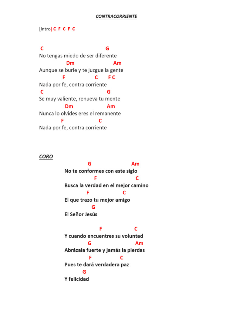 02 - Contracorriente (Guitarra-Ukelele) | PDF