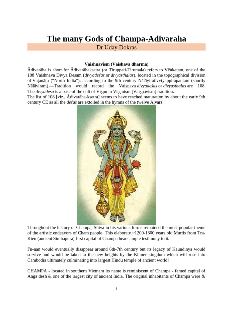 The Many Gods of Champa | PDF | Vaishnavism | Shiva
