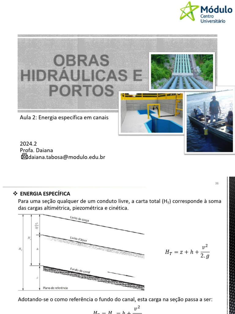 Ohp 2024.2 Aula2 Energia Ressalto | PDF