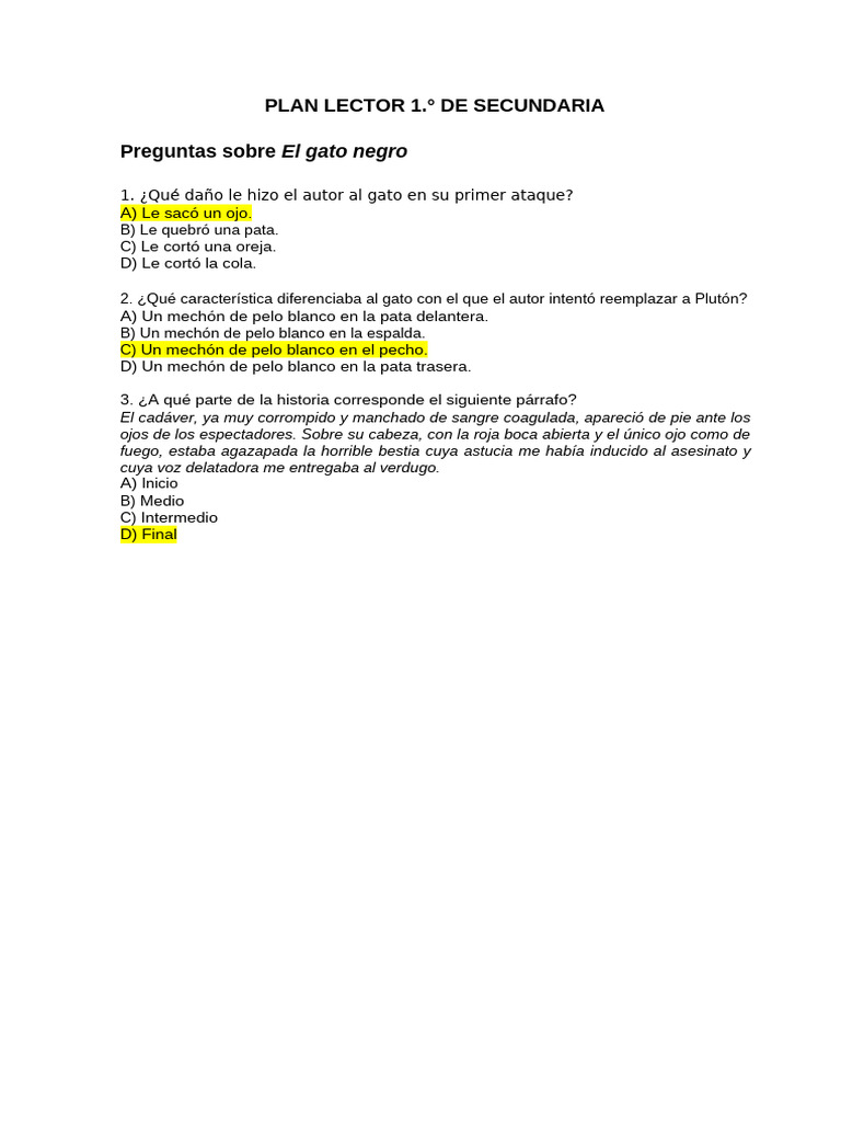 PLAN LECTOR 1 | PDF