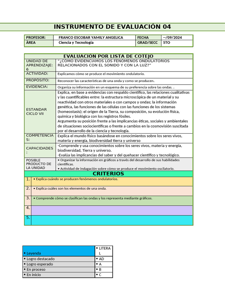 C-5º LC ACT 4 -CYT-U6 | PDF