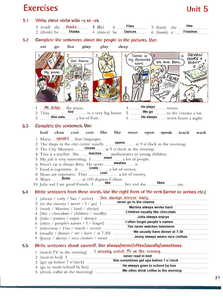 Present Simple Sofia Salgado | PDF