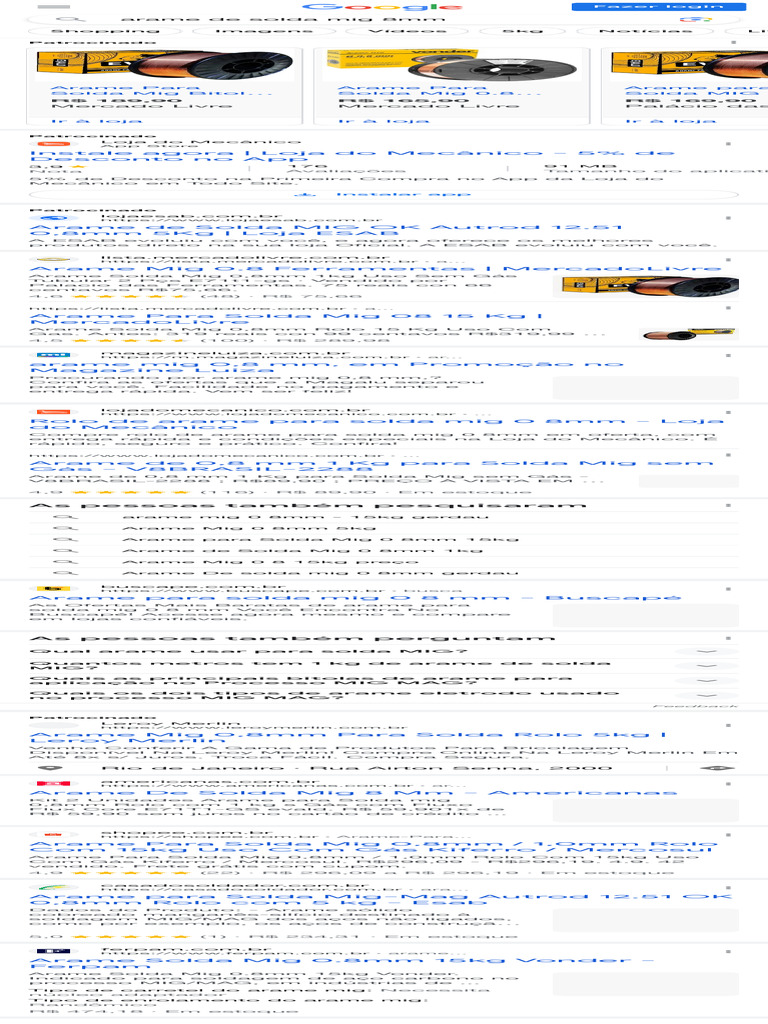 Ofertas de Arame para Solda MIG 0,8mm | PDF