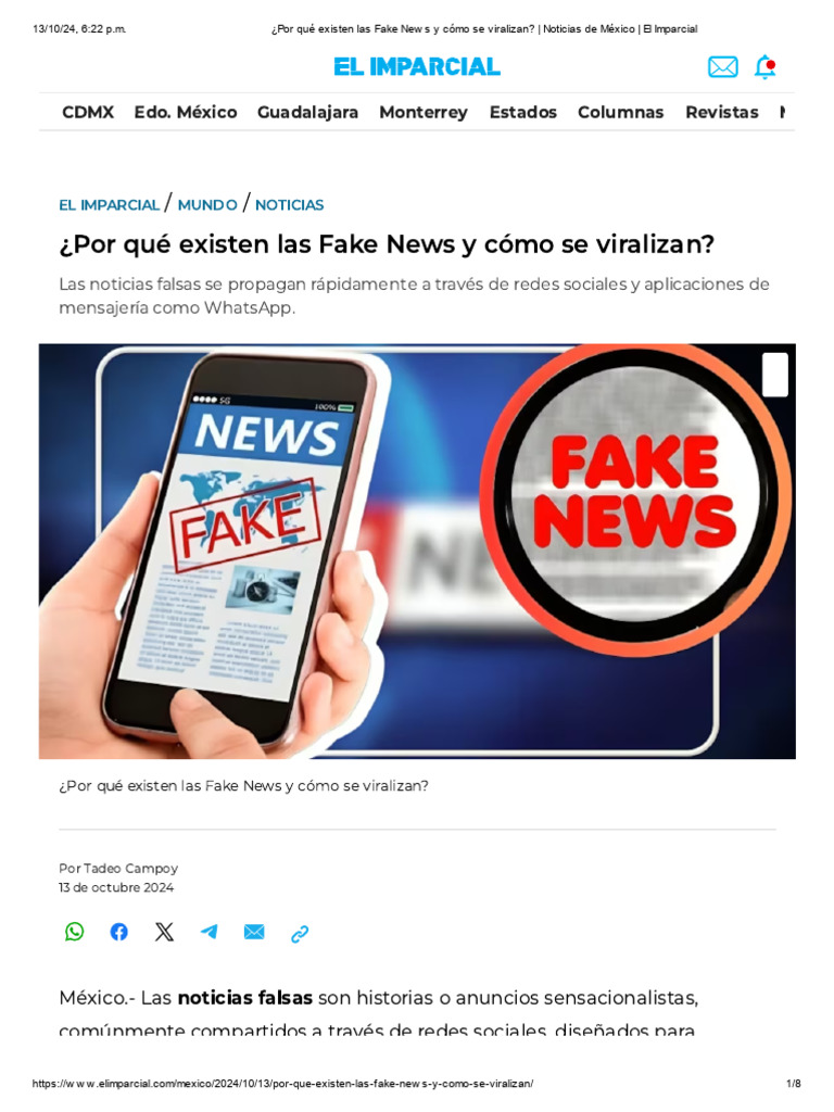 ¿Por Qué Existen Las Fake News y Cómo Se Viralizan - Noticias de México ...