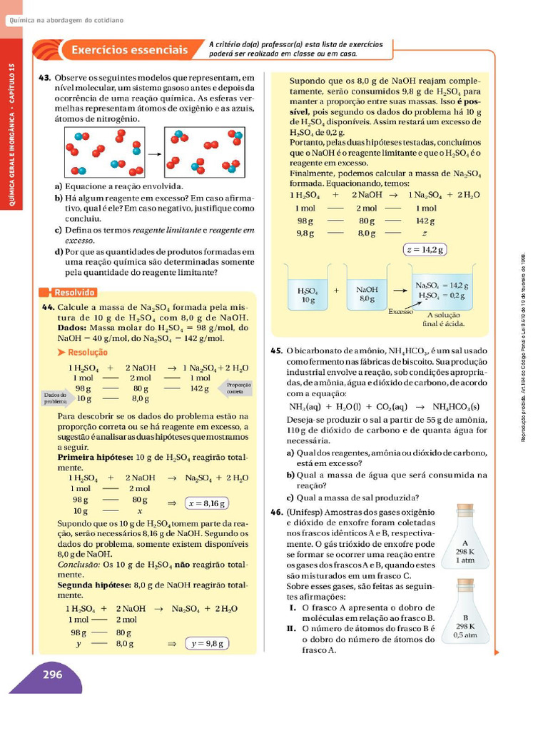 Lista Ex Reagente em Excesso | PDF