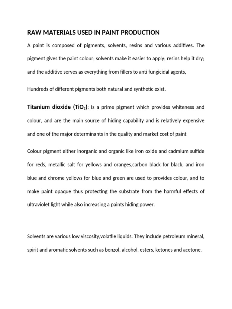 RAW MATERIALS U-WPS Office | PDF