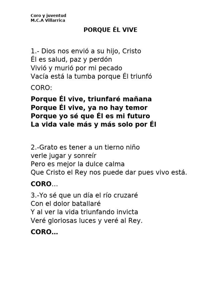 Porque El Vive. | PDF