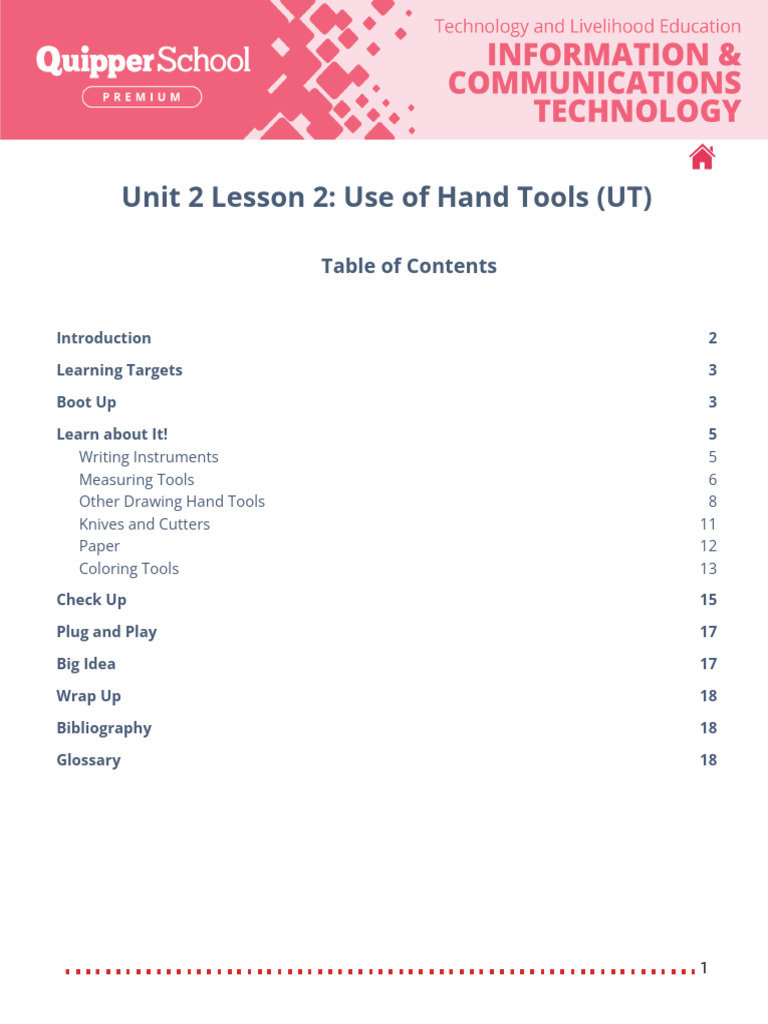 Final - ICT 2.2 Use of Hand Tools (UT) | PDF