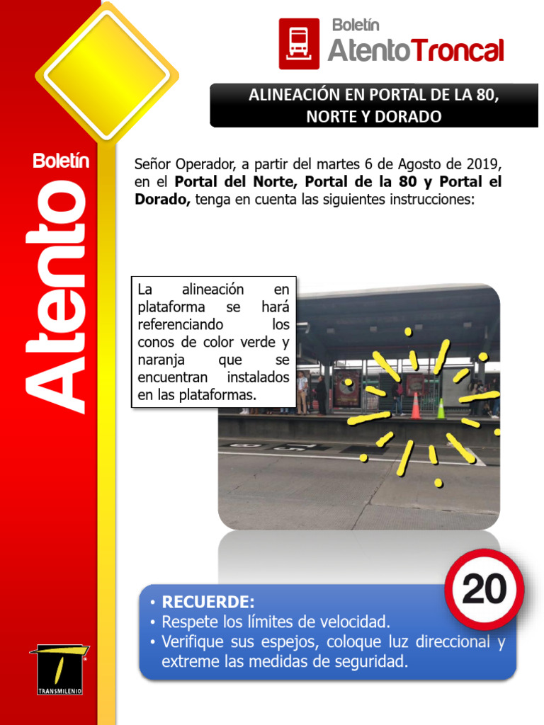 Boletín Atento #91 Alineación en Portales | PDF