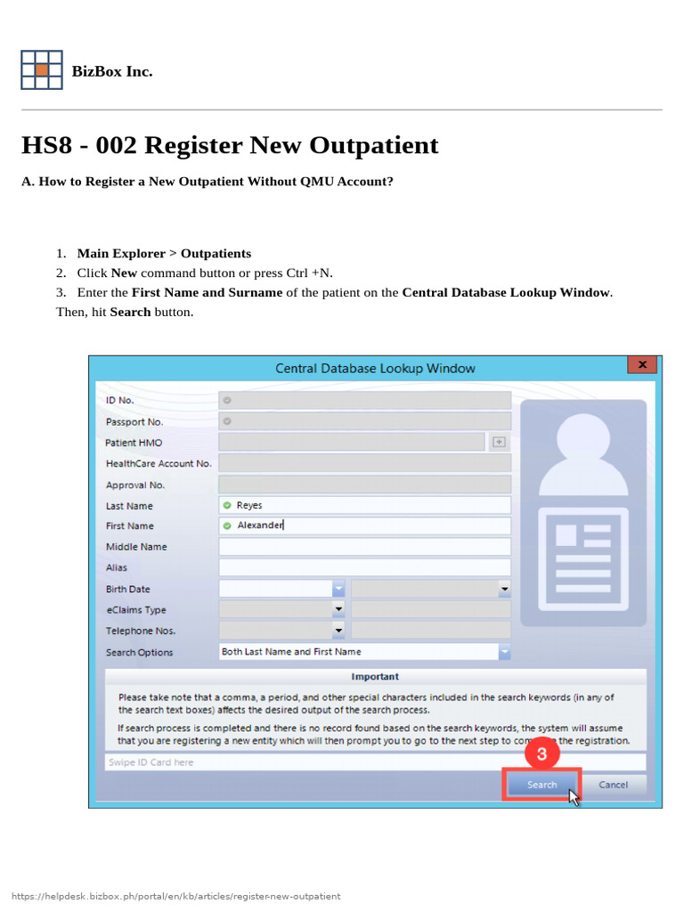Register New Outpatient | PDF