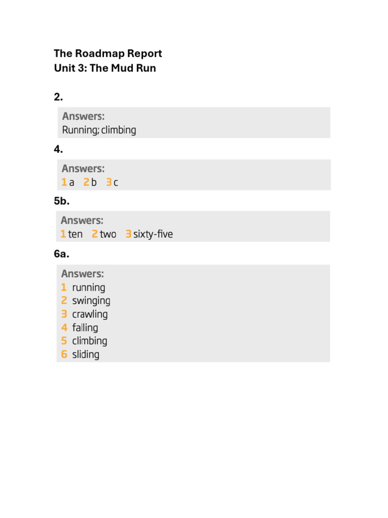 The Roadmap Report - Level 5 - Unit 3 | PDF