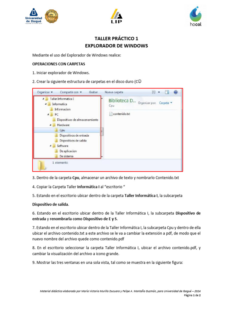 Taller 1_Explorador de Windows | PDF