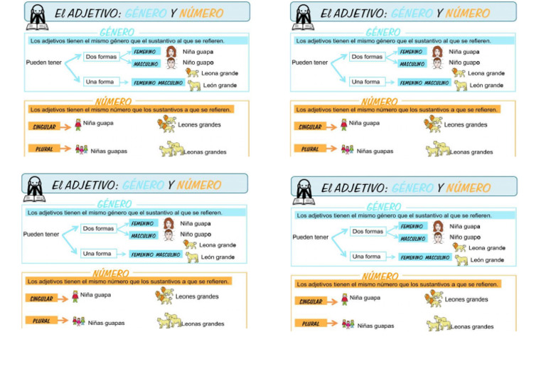 Adjetivo Genero y Numero | PDF