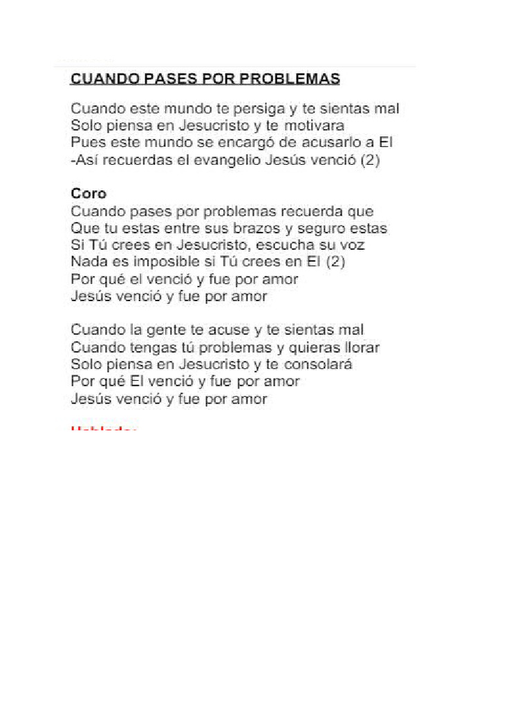 cuando pases por problemas | PDF