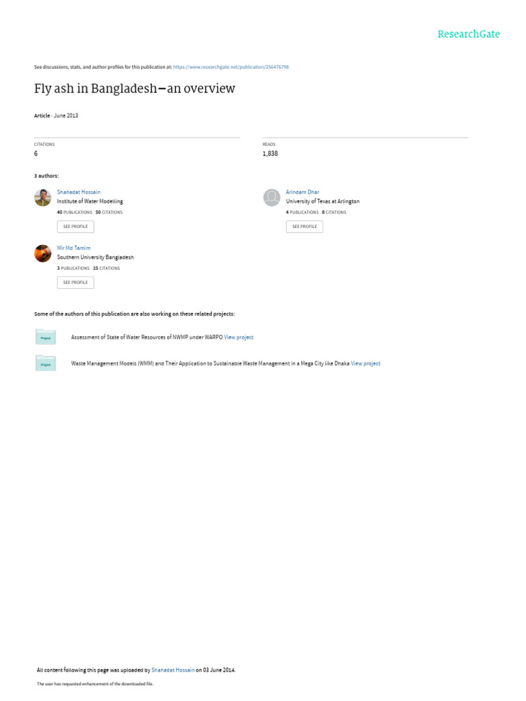 IJSER FlyashinBangladesh-anOverview | PDF
